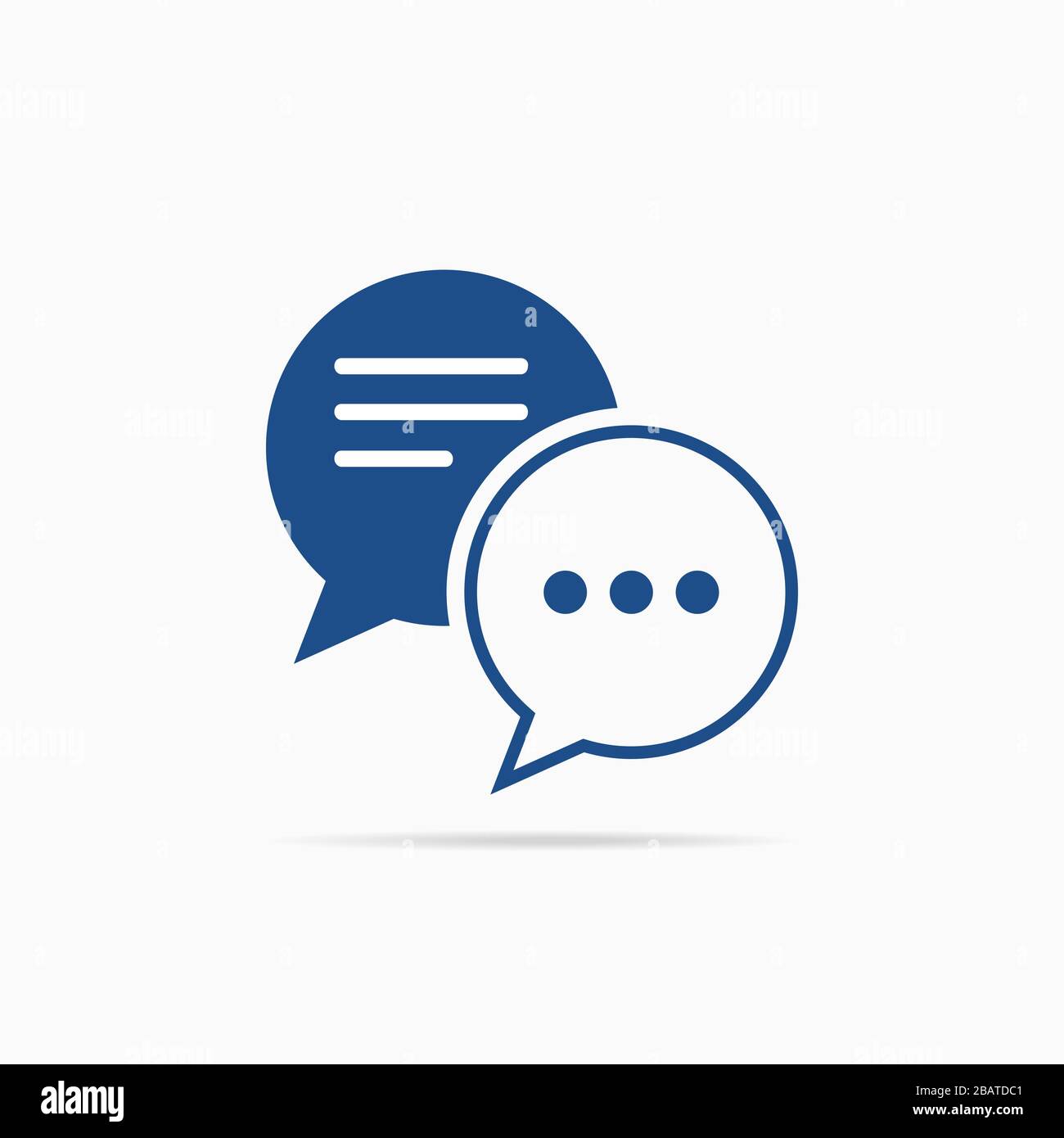 Typing in a chat bubble icon, comment sign symbol Stock Vector Image ...