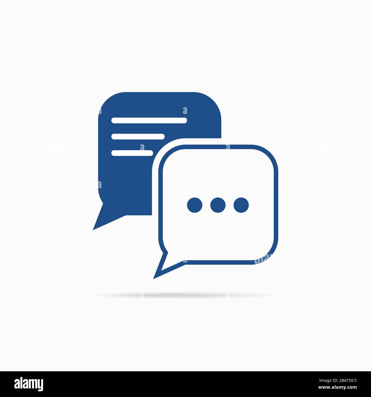 Typing in a chat bubble icon, comment sign symbol Stock Vector Image ...
