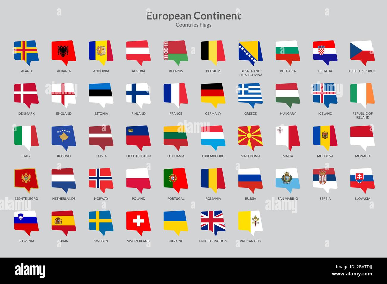 Europe countries icons hi-res stock photography and images - Alamy