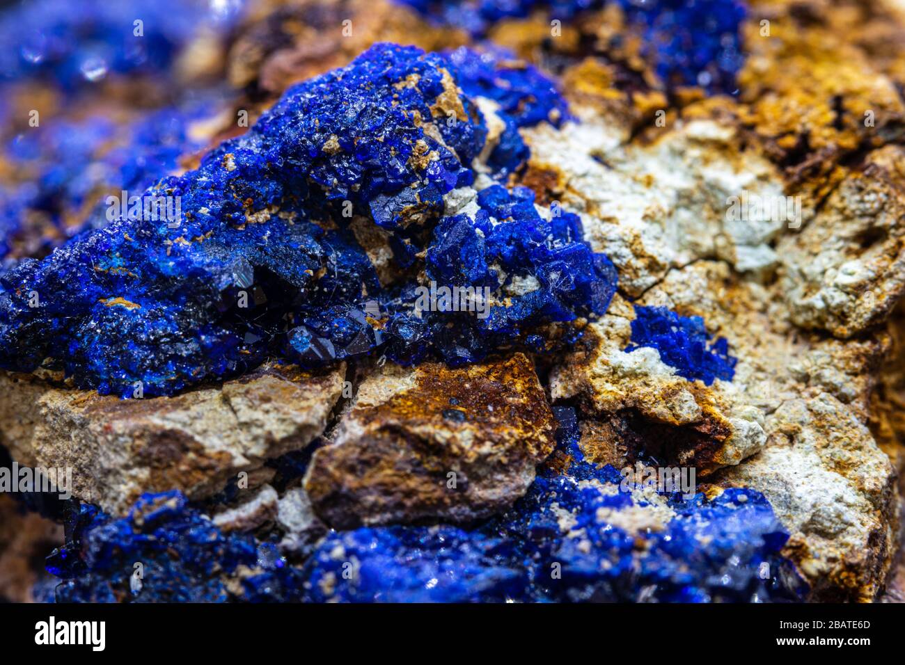 Detail of the azurite mineral Stock Photo - Alamy