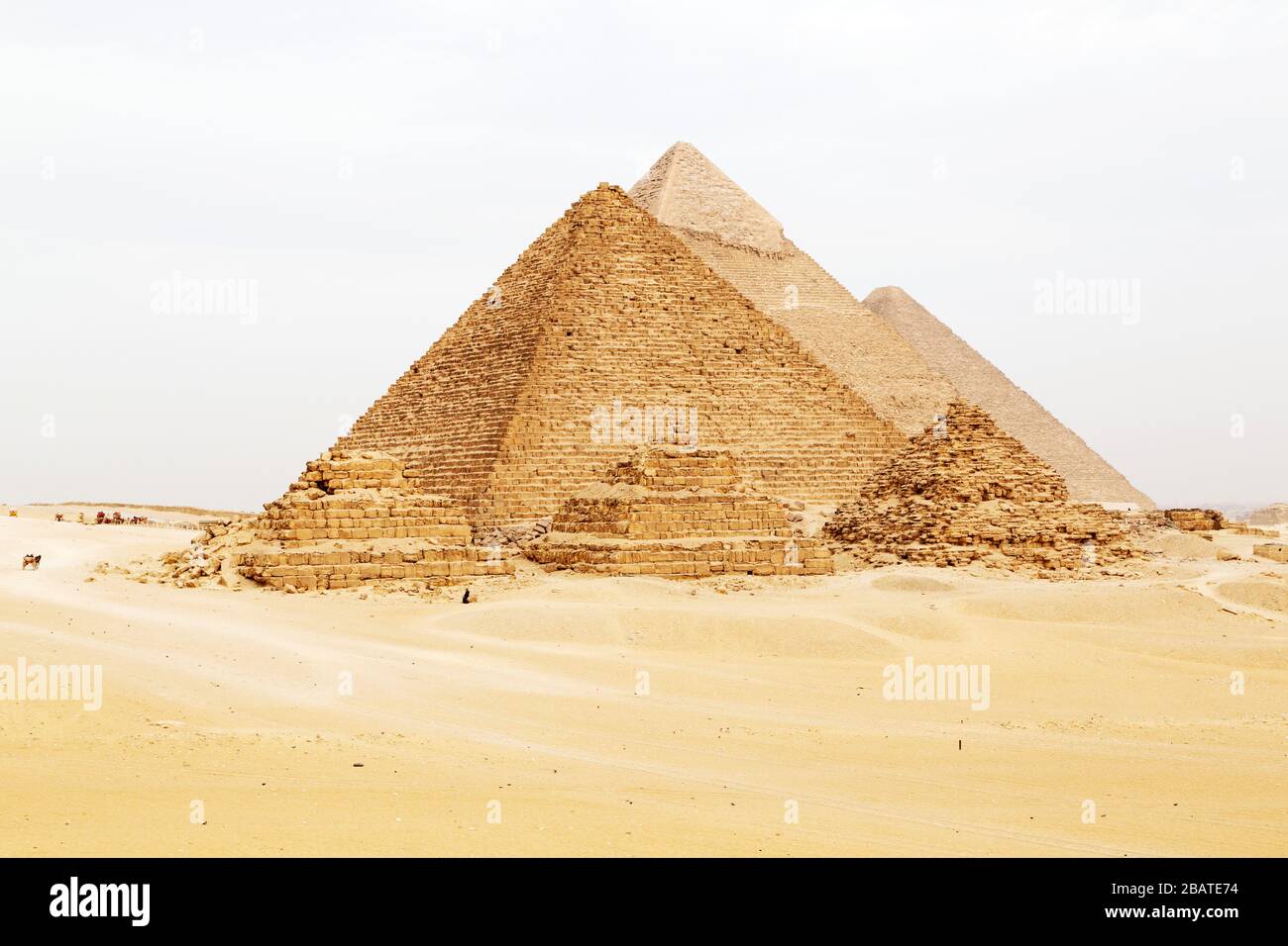 Pyramids on the Giza Plateau at Cairo, Egypt Stock Photo - Alamy