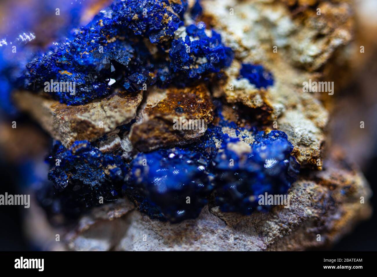 Detail of the azurite mineral Stock Photo - Alamy