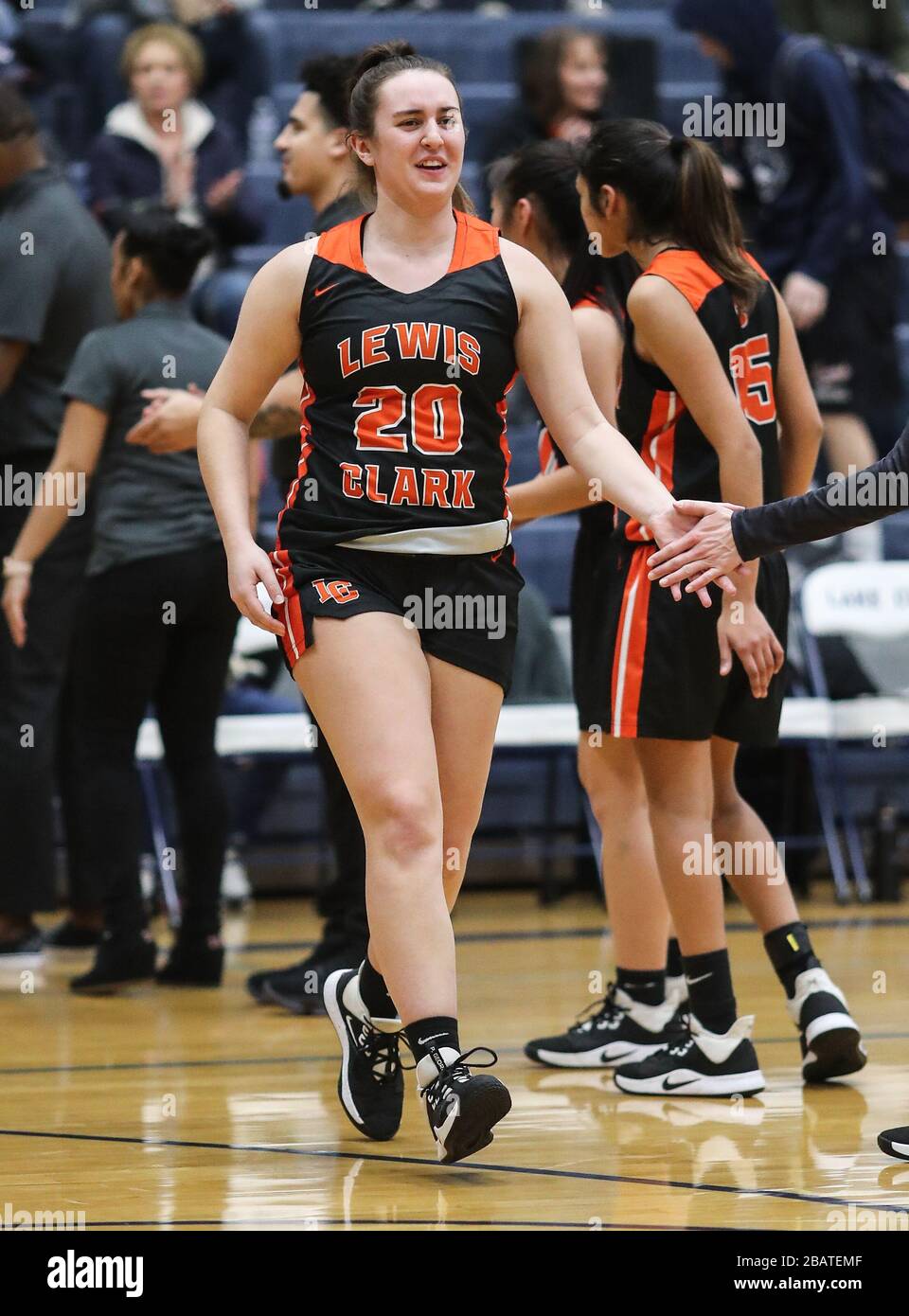 Basketball action with Lewis and Clark vs Lake City High School in ...