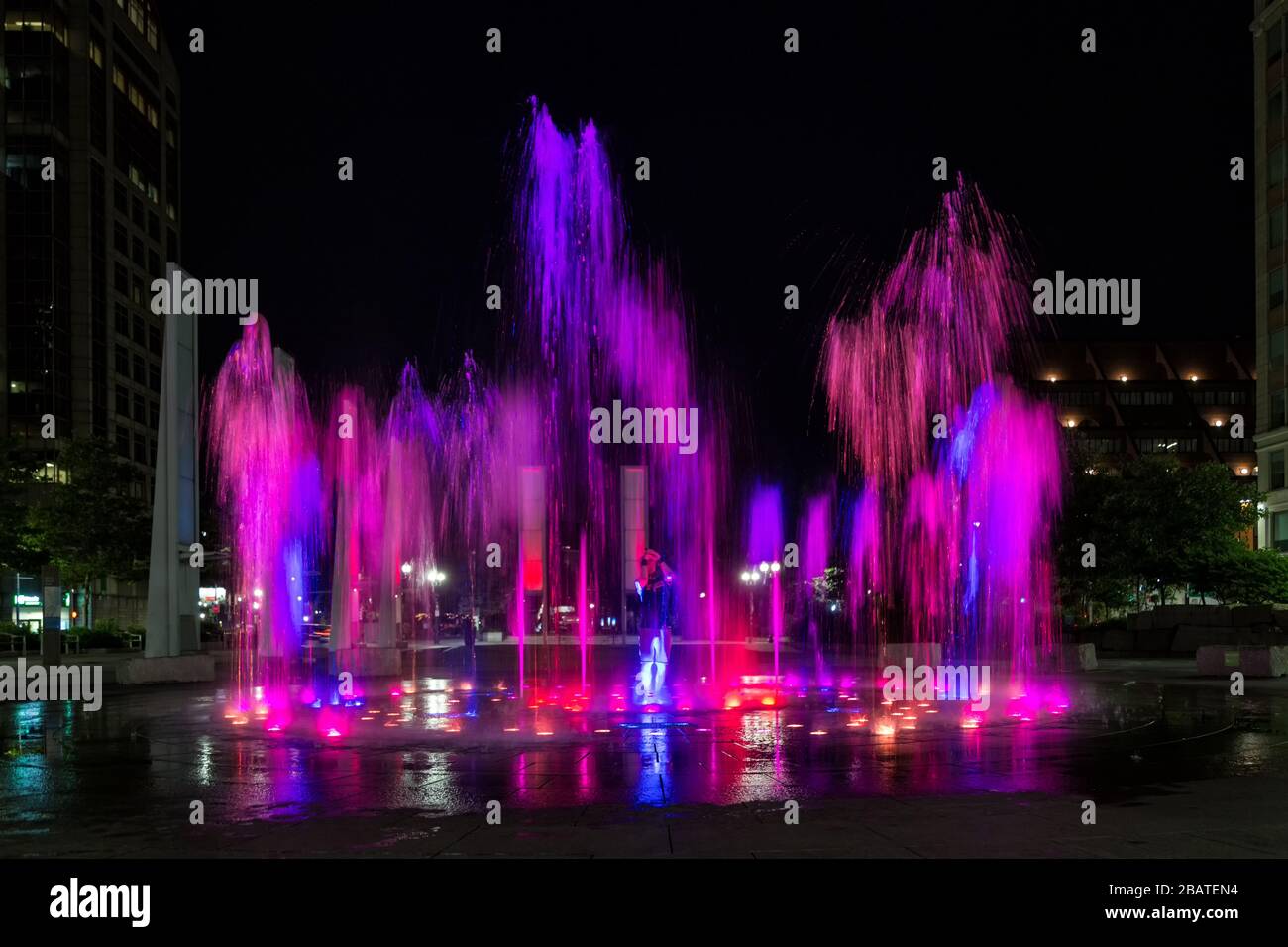 Colorful fountain in boston hi-res stock photography and images - Alamy