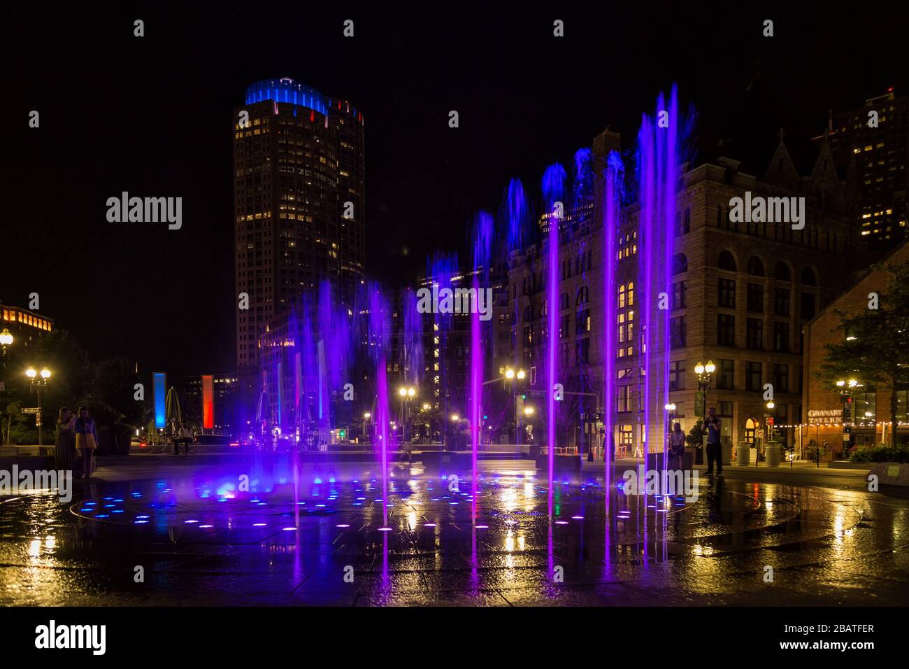 Beautiful colorful fountain night hi-res stock photography and images ...