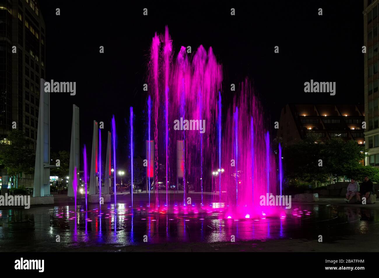 A Colorful Fountain in Boston City Stock Photo - Alamy