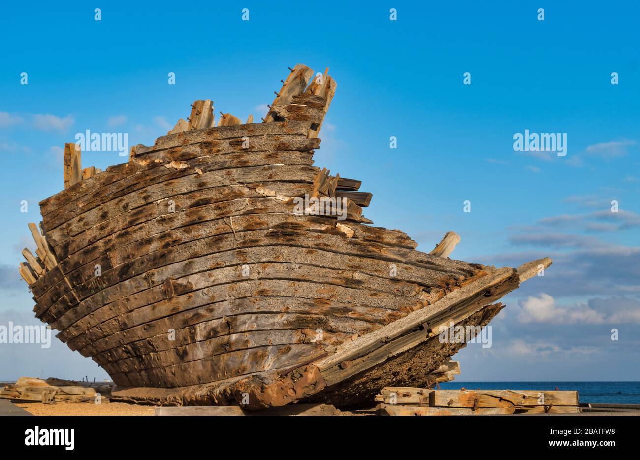remains of old wooden ship Stock Photo - Alamy