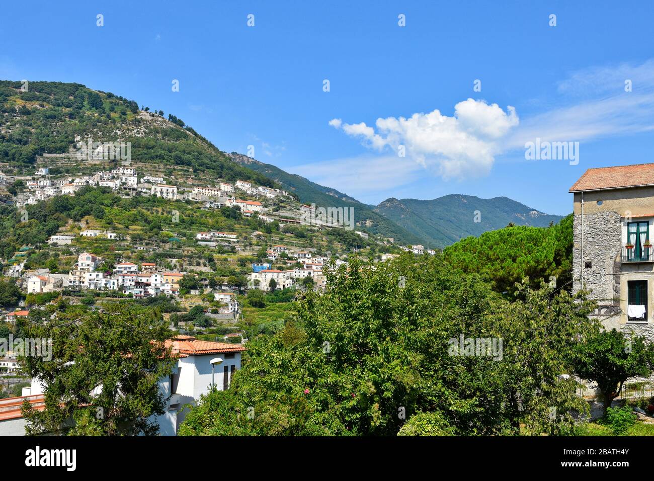 Panoramic view of Ravello, a town on the Amalfi coast Stock Photo - Alamy