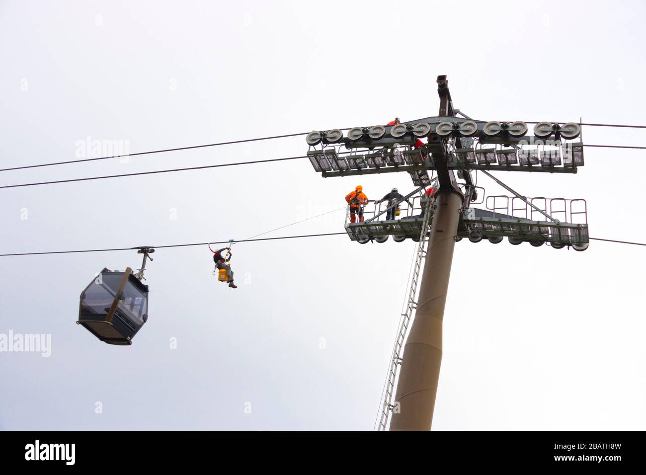 rescue in a cable car Stock Photo - Alamy