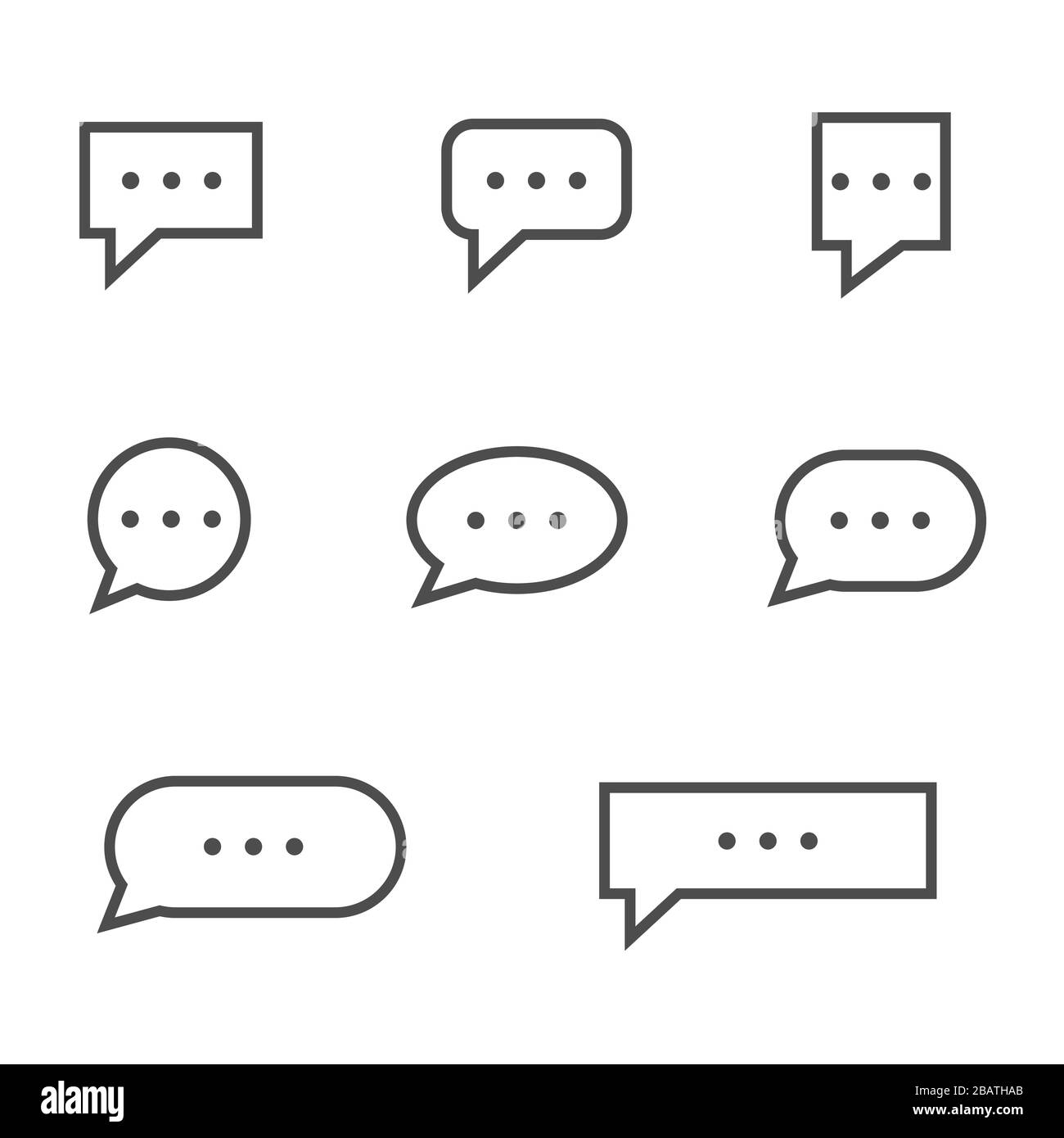 Speech bubble icon set Stock Vector Image & Art - Alamy Speech bubble icon set Stock Vector Image & Art - Alamy