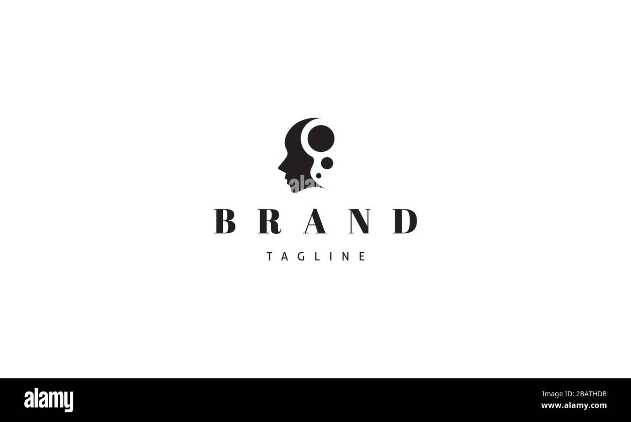 Vector logo on which an abstract image of artificial intelligence in ...