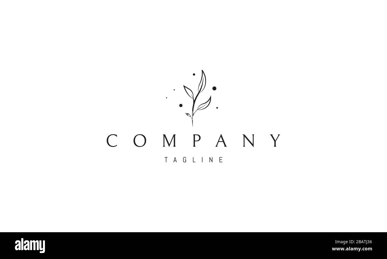 Vector logo on which an abstract image of an elegant twig Stock Vector ...
