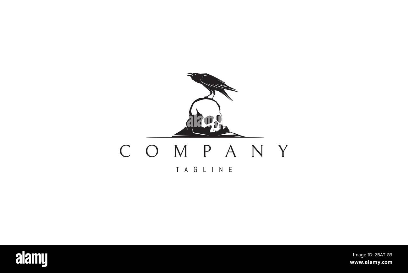 Raven logo hi-res stock photography and images - Alamy