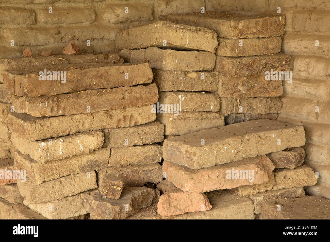 Adobe bricks, Petaluma Adobe State Historic Park, California Stock ...