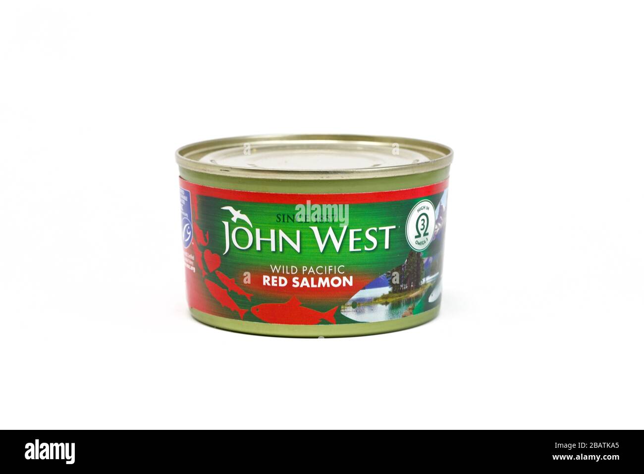 John West Red Salmon Stock Photo - Alamy