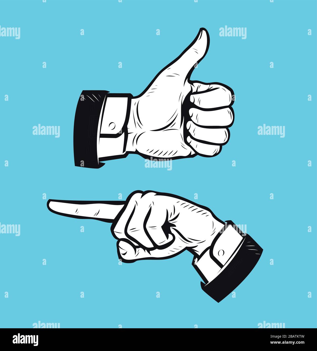 Hand retro sign. Vintage business vector illustration Stock Vector ...