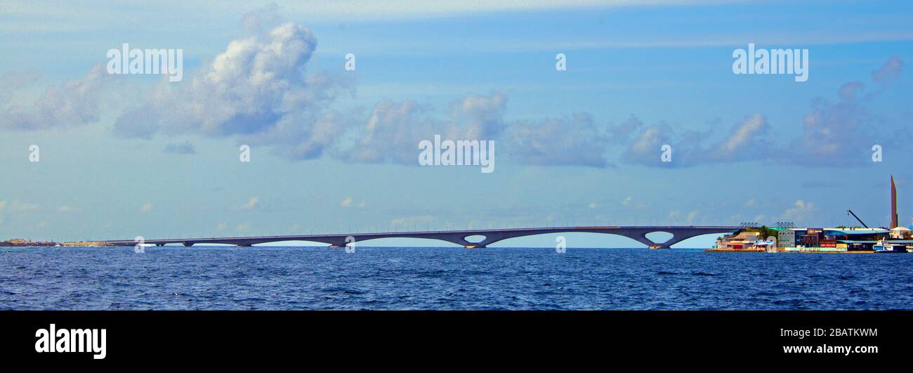 SinaMale Bridge Chinese built connecting Male and Humale Maldives Stock ...