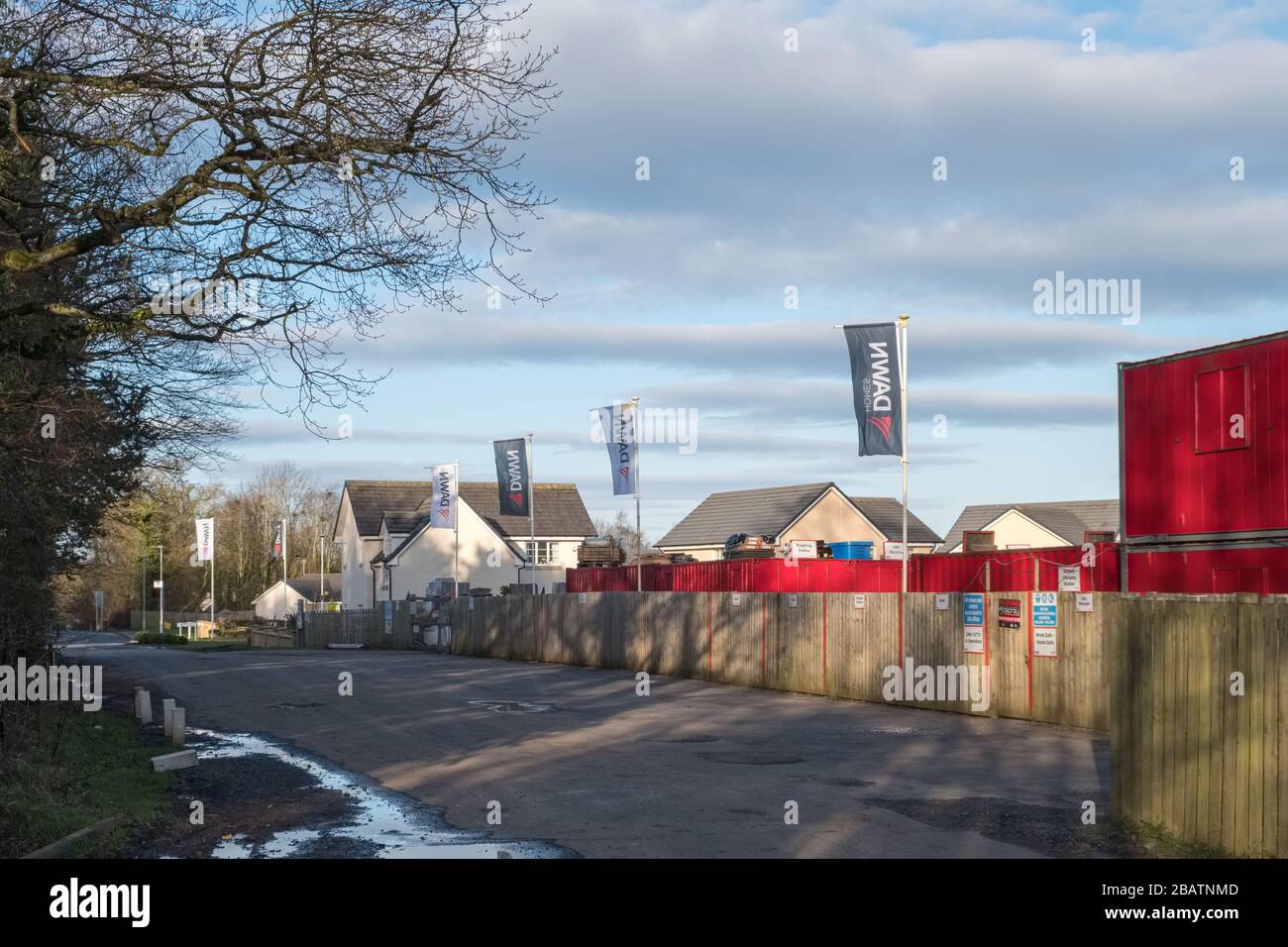 Perceton, Irvine, Scotland, UK - March 29, 2020: Dawn Homes Building ...