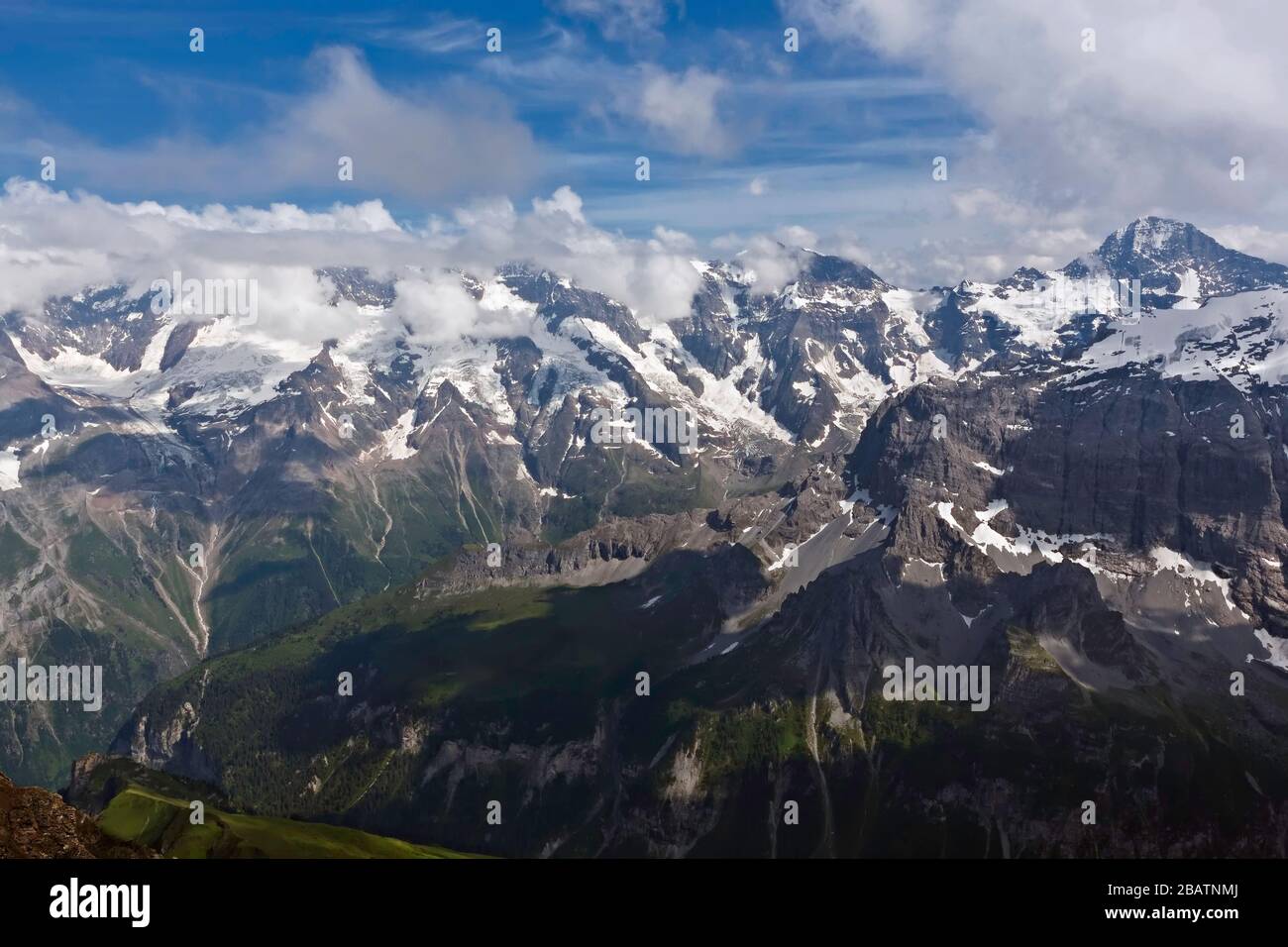 Breithorn, Swiss Alps, glaciers, and rocks, Jungfrau region, Bernese ...