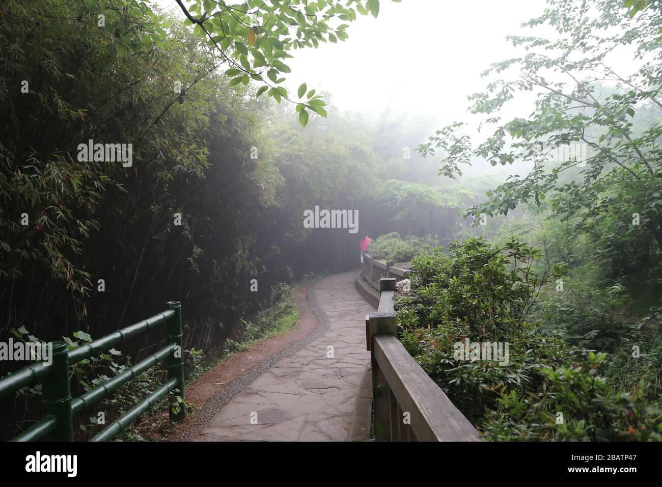 foggy trail china Stock Photo - Alamy