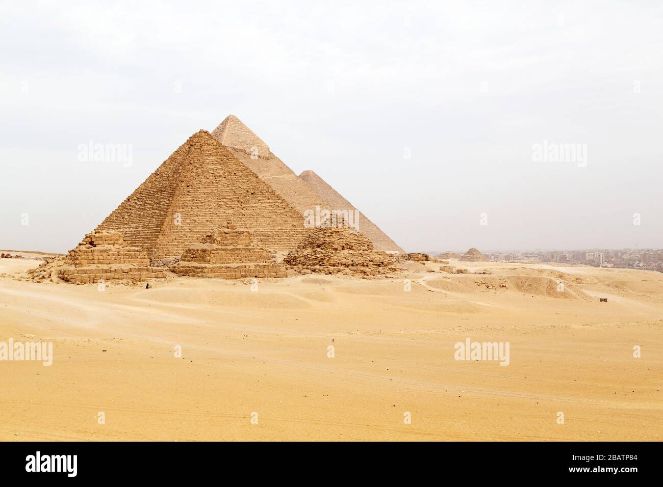 The great pyramids on the Giza Plateau at Cairo, Egypt Stock Photo - Alamy