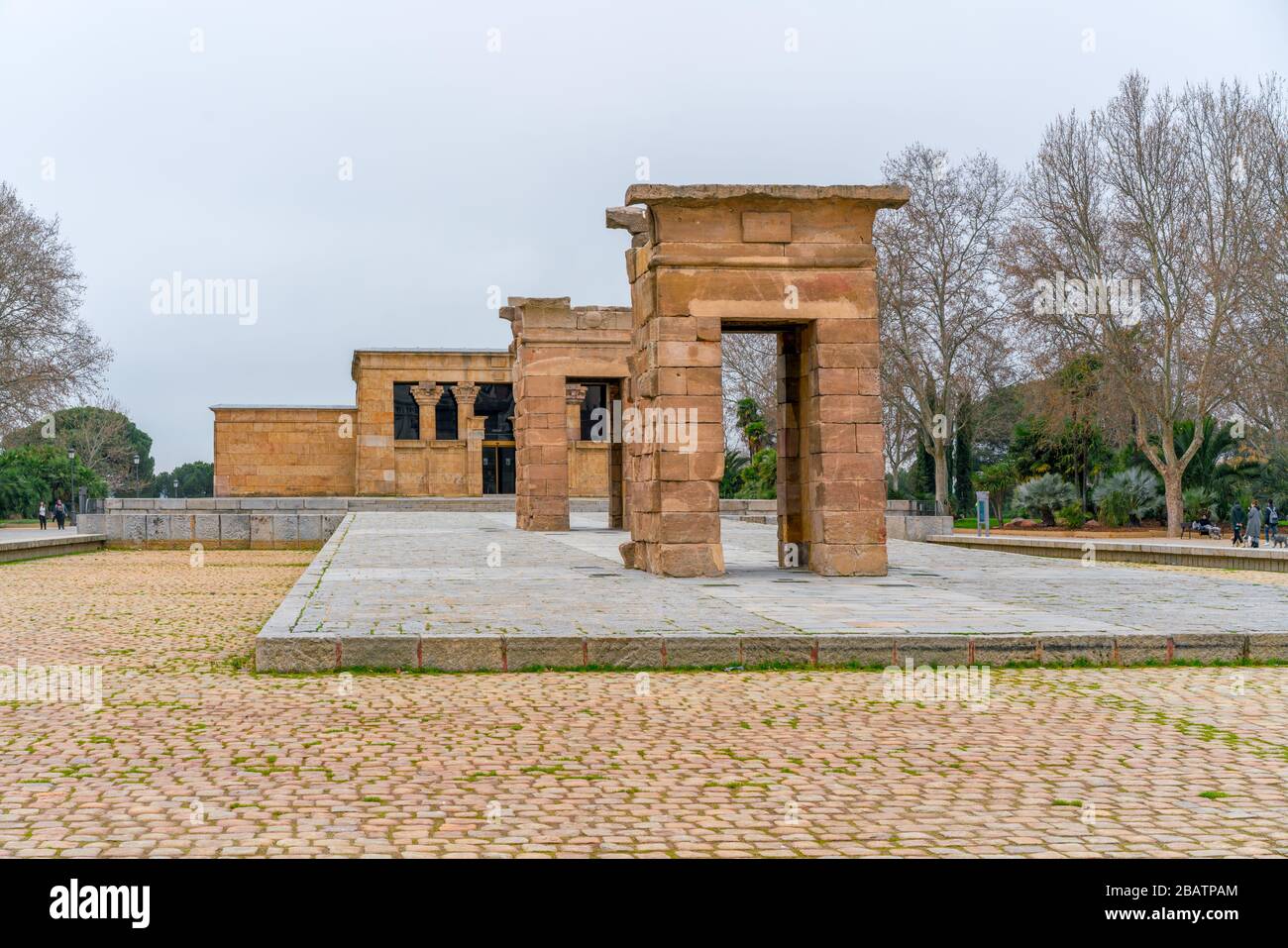Madrid, Spain - February 17, 2020: Temple of Debod, an ancient Egyptian ...