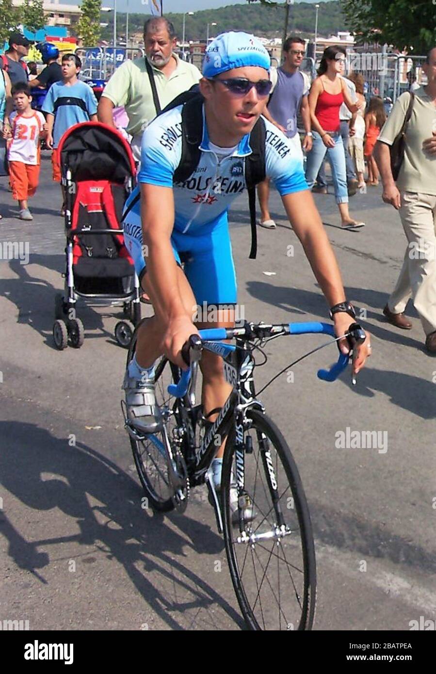 Matthias Russ of Gerolsteiner during theTour d'Espagne 2005 cycling ...