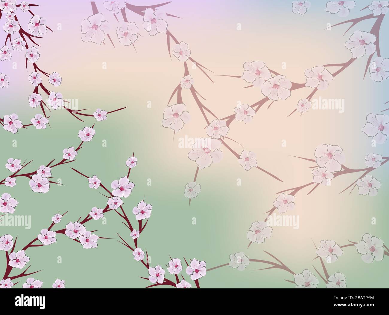 Natural background design blooming Stock Vector Images - Alamy