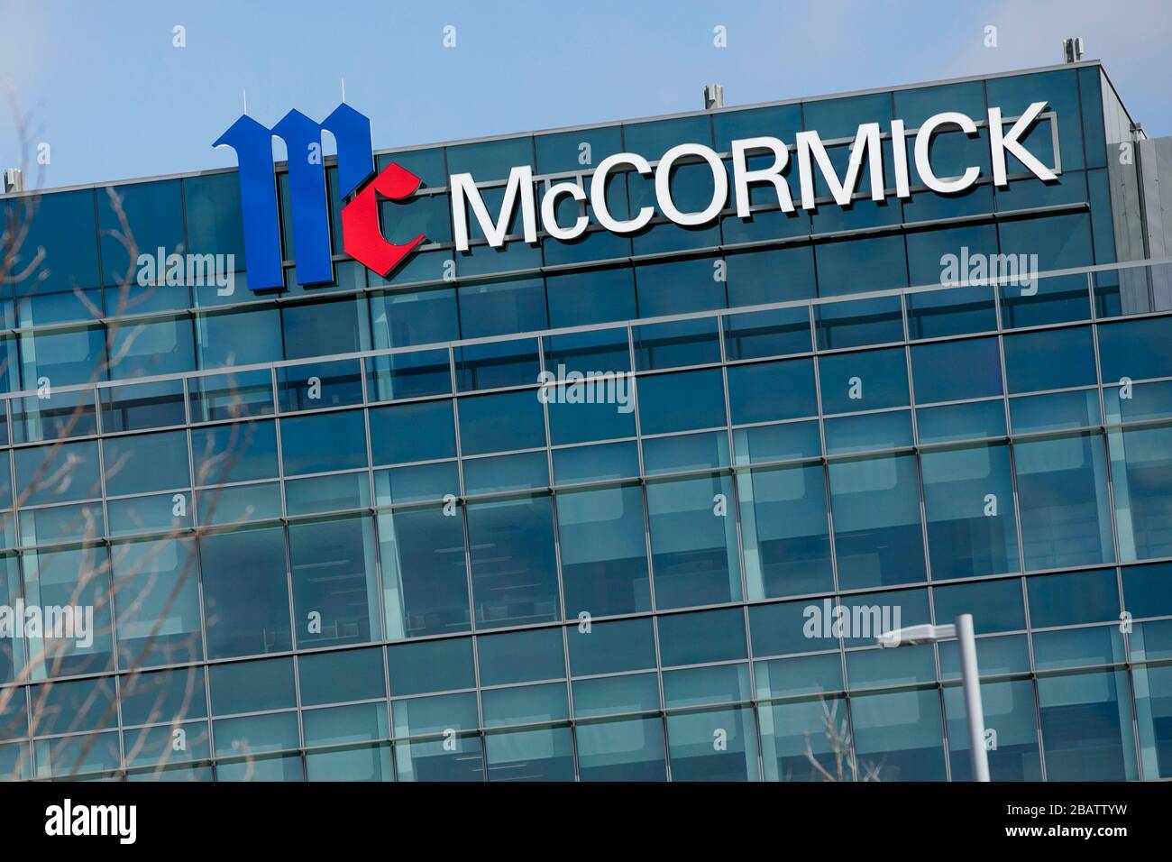 A logo sign outside of the headquarters of McCormick & Company in Hunt ...