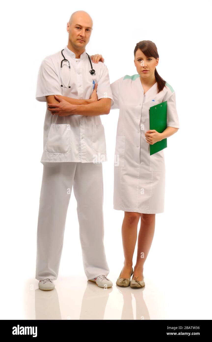 Portrait of two medical assistants Stock Photo - Alamy