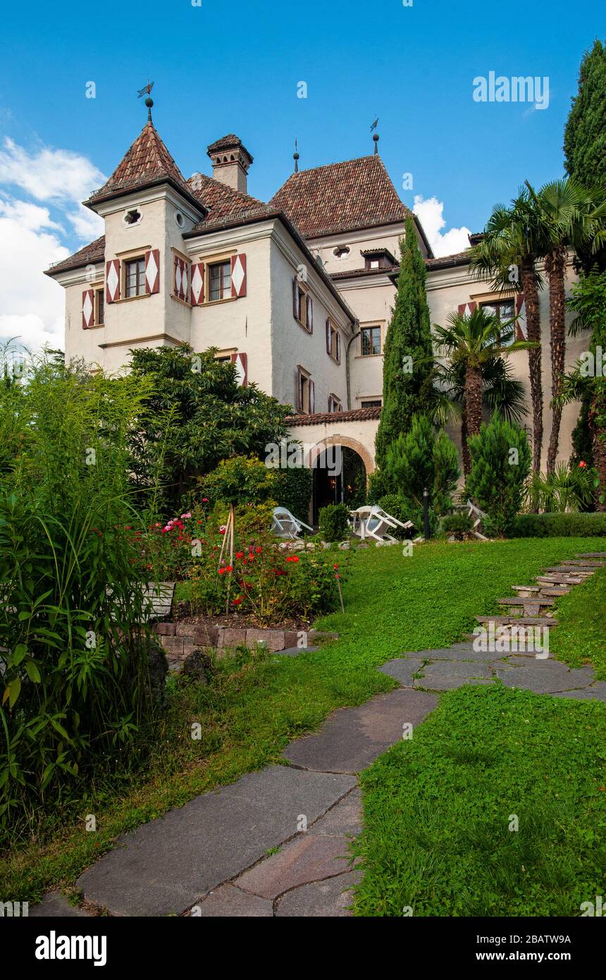 Italy South Tyrrol - Merano - Maia Alta - Hotel Rundegg Castle Stock ...