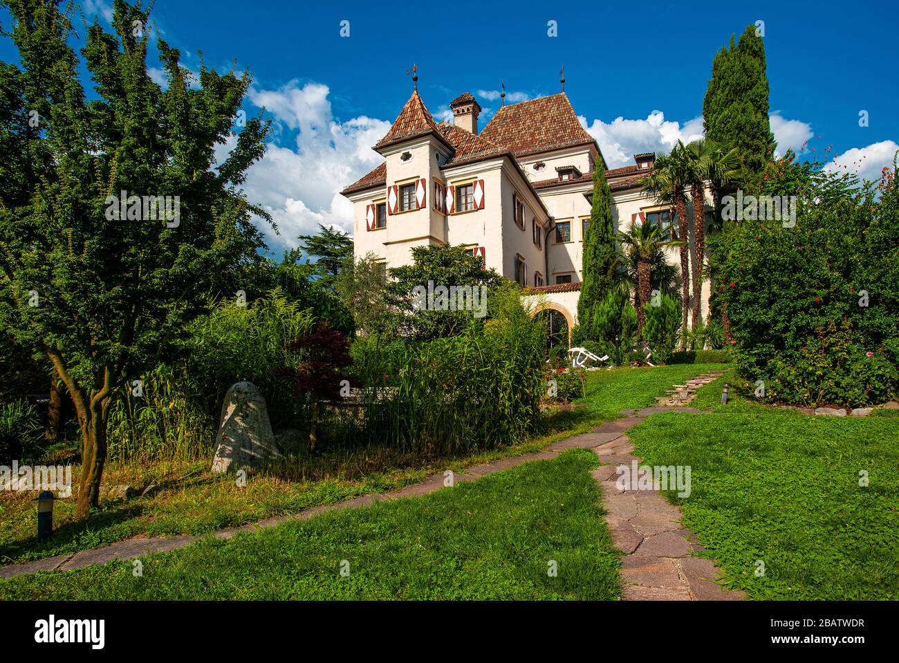 Italy South Tyrrol - Merano - Maia Alta - Hotel Rundegg Castle Stock ...