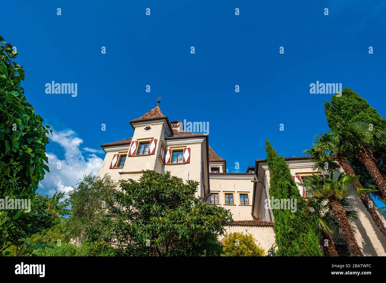 Italy South Tyrrol - Merano - Maia Alta - Hotel Rundegg Castle Stock ...