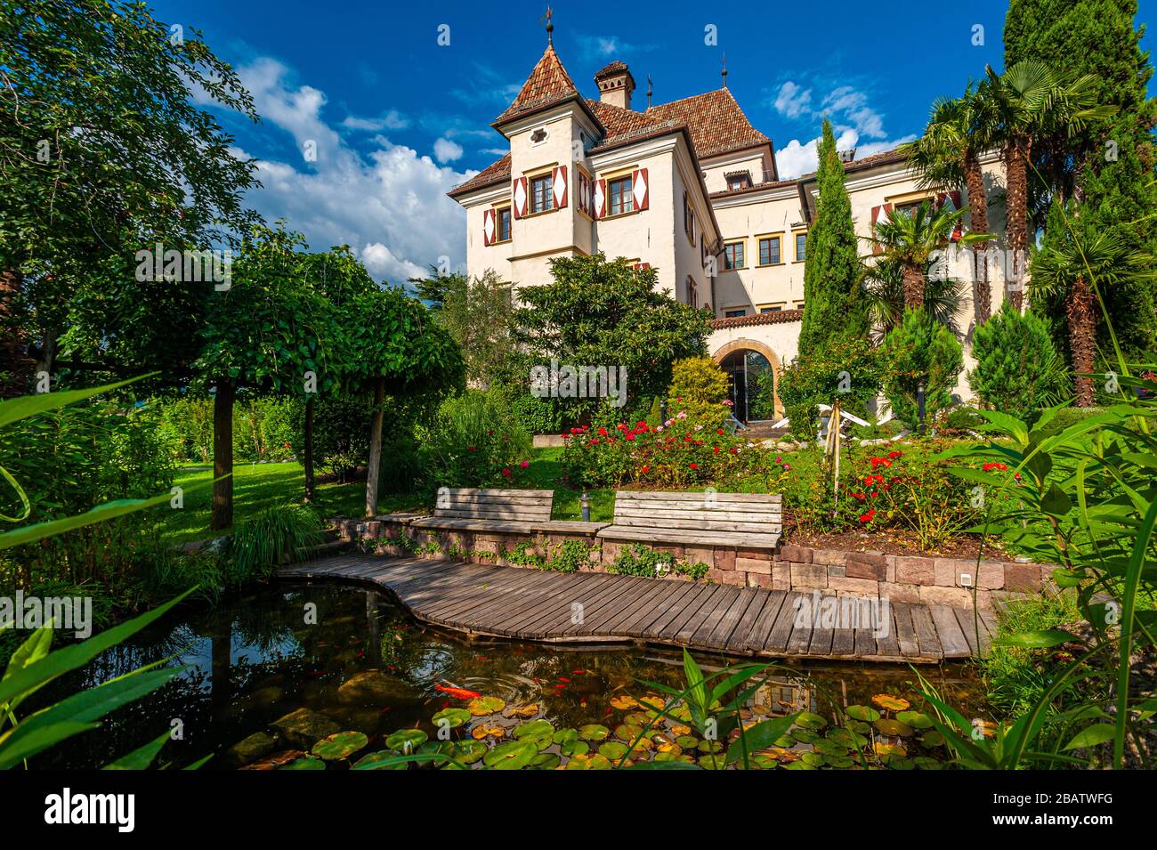 Italy South Tyrrol - Merano - Maia Alta - Hotel Rundegg Castle Stock ...