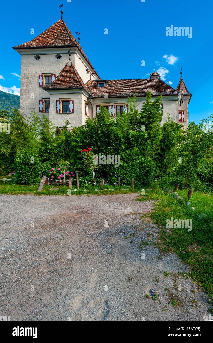 Italy South Tyrrol - Merano - Maia Alta - Hotel Rundegg Castle Stock ...