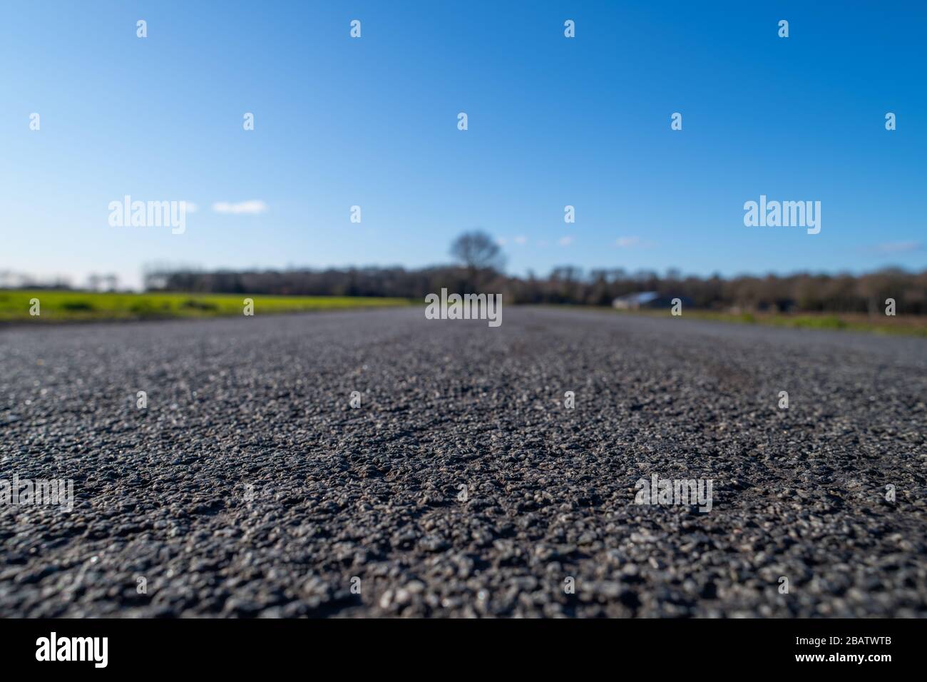 Shot of a street with a wide background in northern Germany Stock Photo ...
