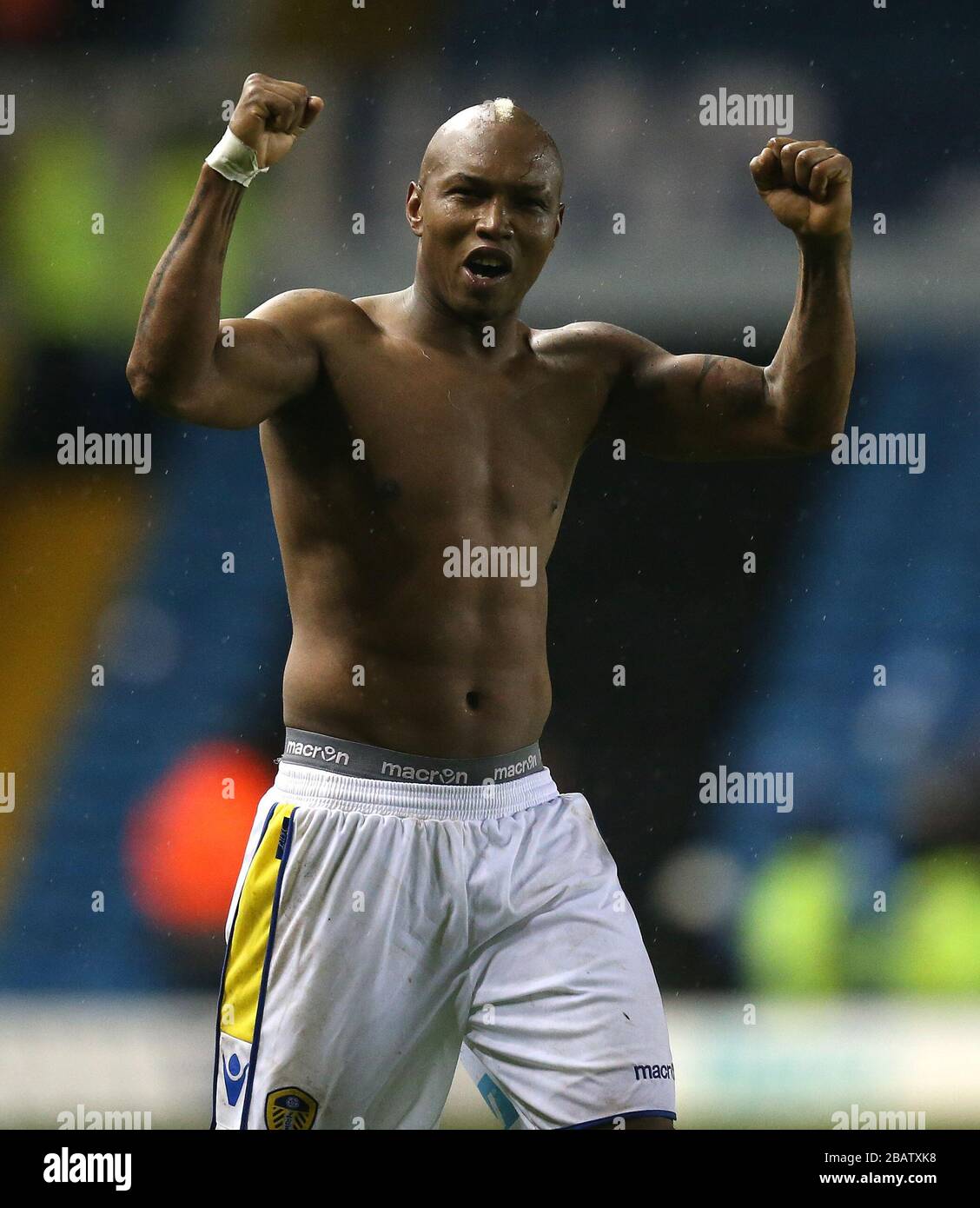 Leeds United's El-Hadji Diouf celebrates after the match Stock Photo ...
