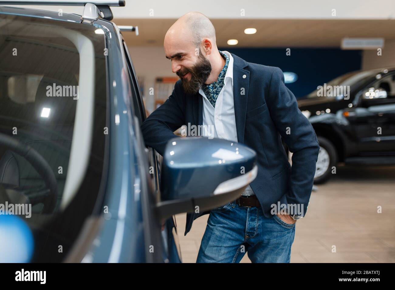 Man with his automobile hi-res stock photography and images - Alamy