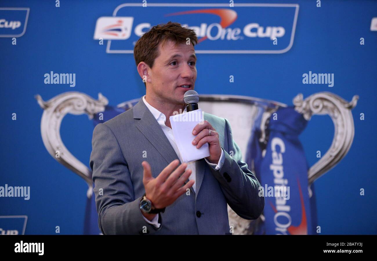 Presenter and host ben shepherd talks to guests hi-res stock ...