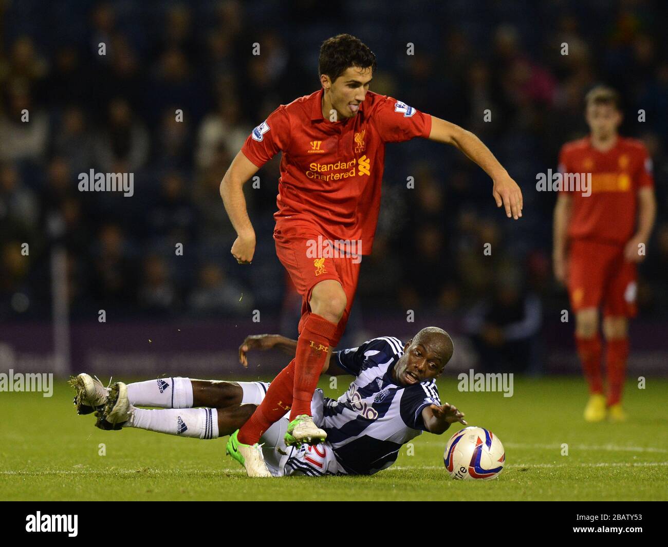 West Bromwich Albion's Youssouf Mulumbu and Liverpool's Nuri Sahin ...