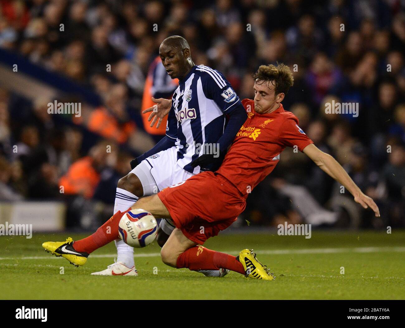 West Bromwich Albion's Marc-Antoine Fortune and Liverpool's Jack ...