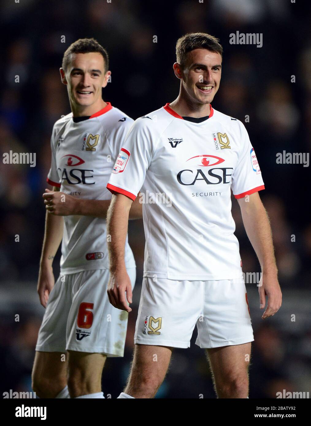 Milton Keynes Dons' Darren Potter (right) and Shaun Williams Stock ...