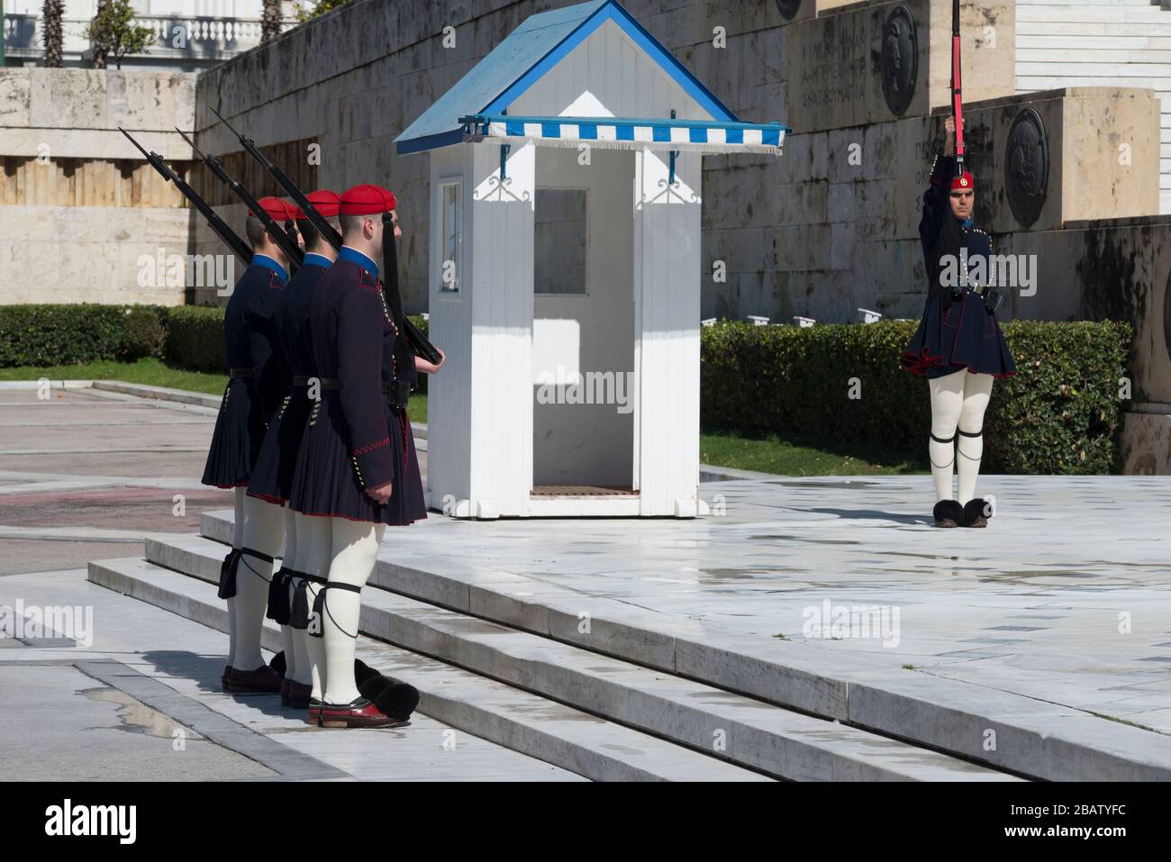 Athens - historic military guards Stock Photo - Alamy