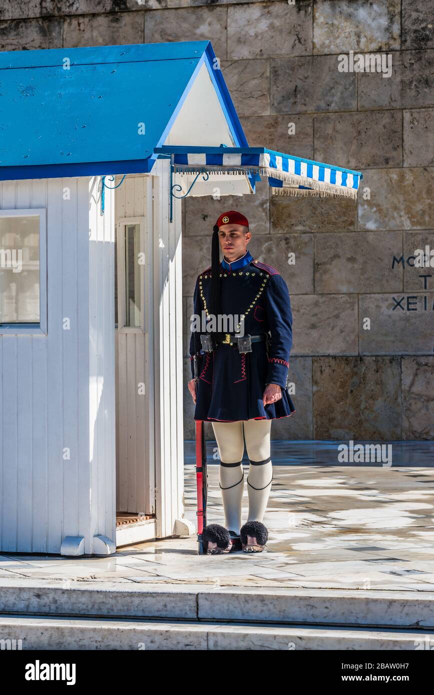 Athens - historic military guards Stock Photo - Alamy