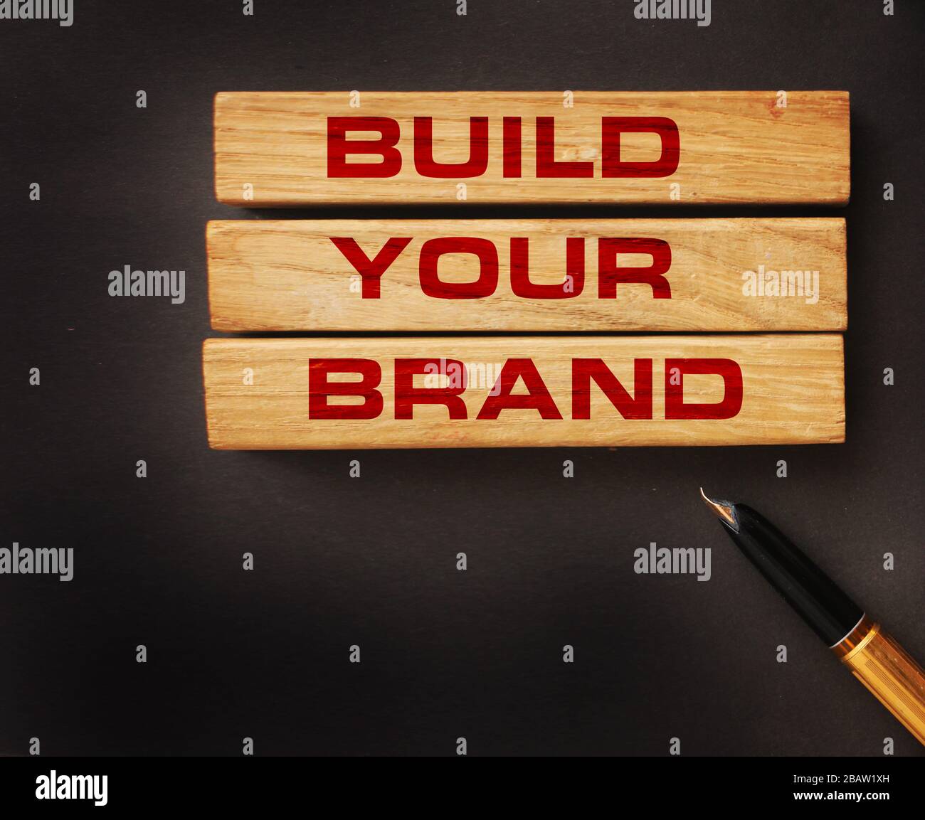 Build your Brand written on wooden blocks with vintage styled ... Build your Brand written on wooden blocks with vintage styled ...