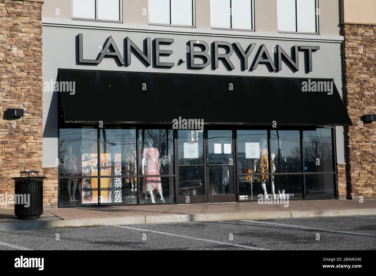 A logo sign outside of a Lane Bryant retail store location in Bel Air ...