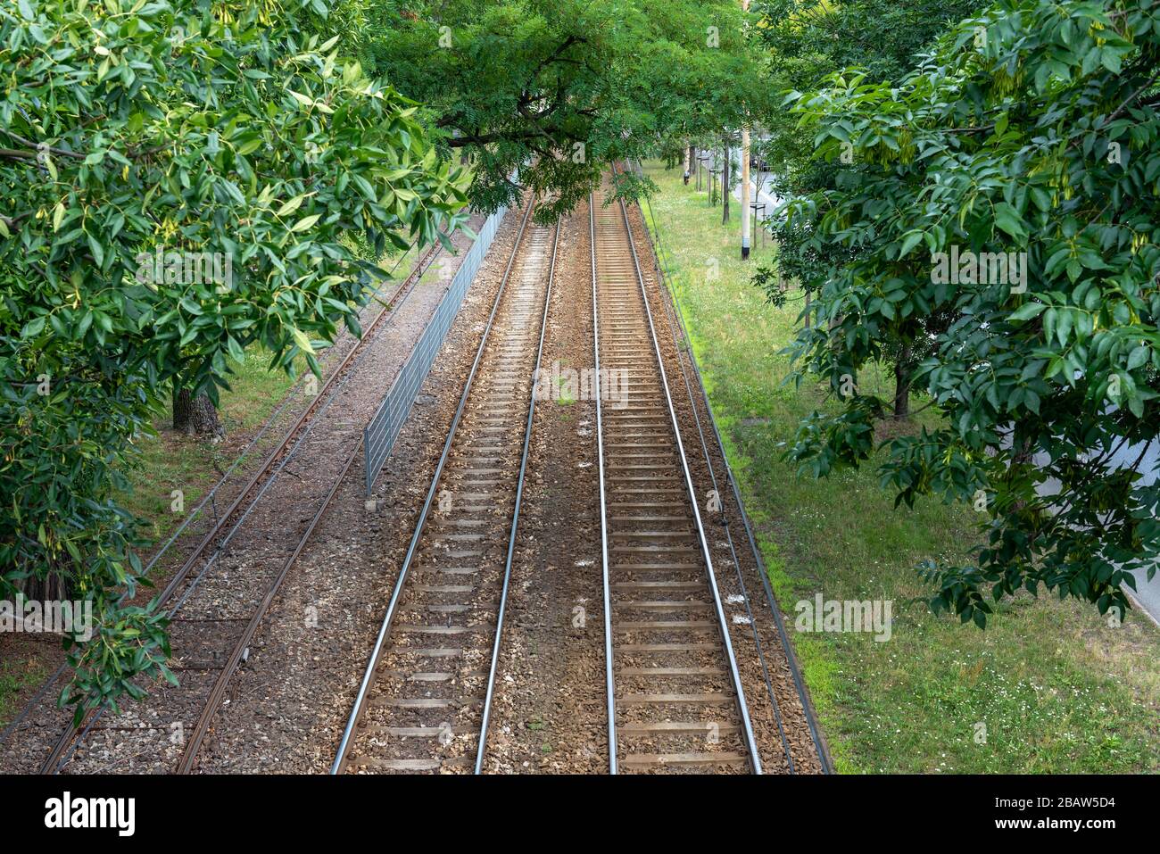 View road tram tracks in hi-res stock photography and images - Alamy