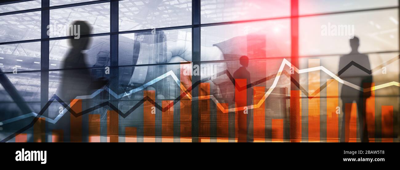 Orange trading charts. Stock exchange concept Stock Photo - Alamy