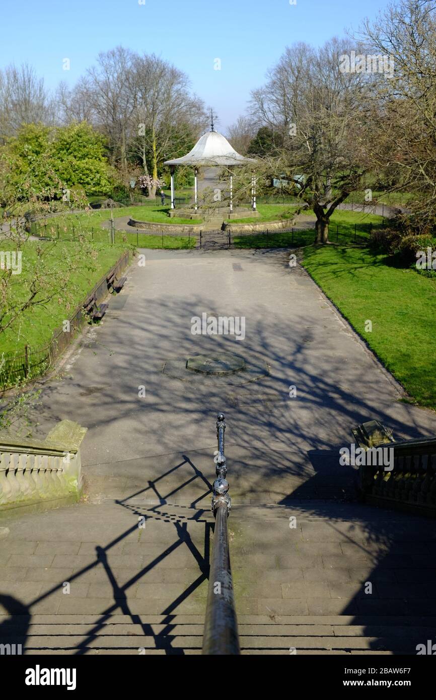 Derby Park in Bootle Liverpool is almost deserted and the children's ...
