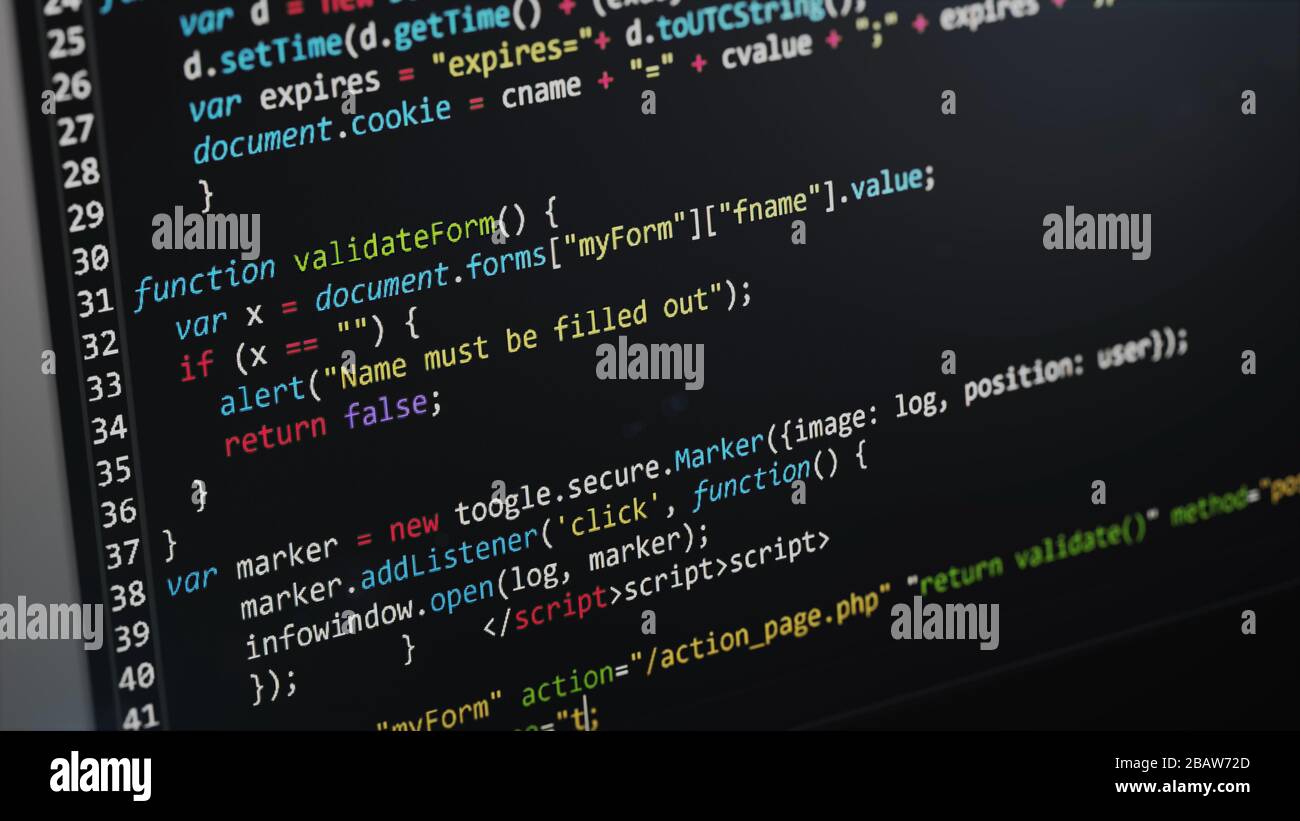 computer code programming coding process 3d illustration Stock Photo ...